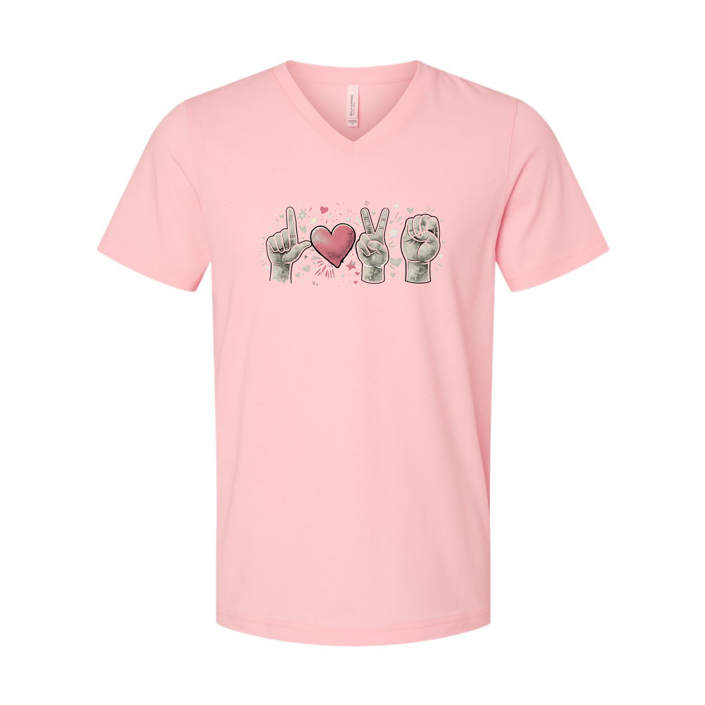 [PRE ORDER] LOVE in ASL - Unisex V-Neck T-Shirt – James Jr & Jimmy Show